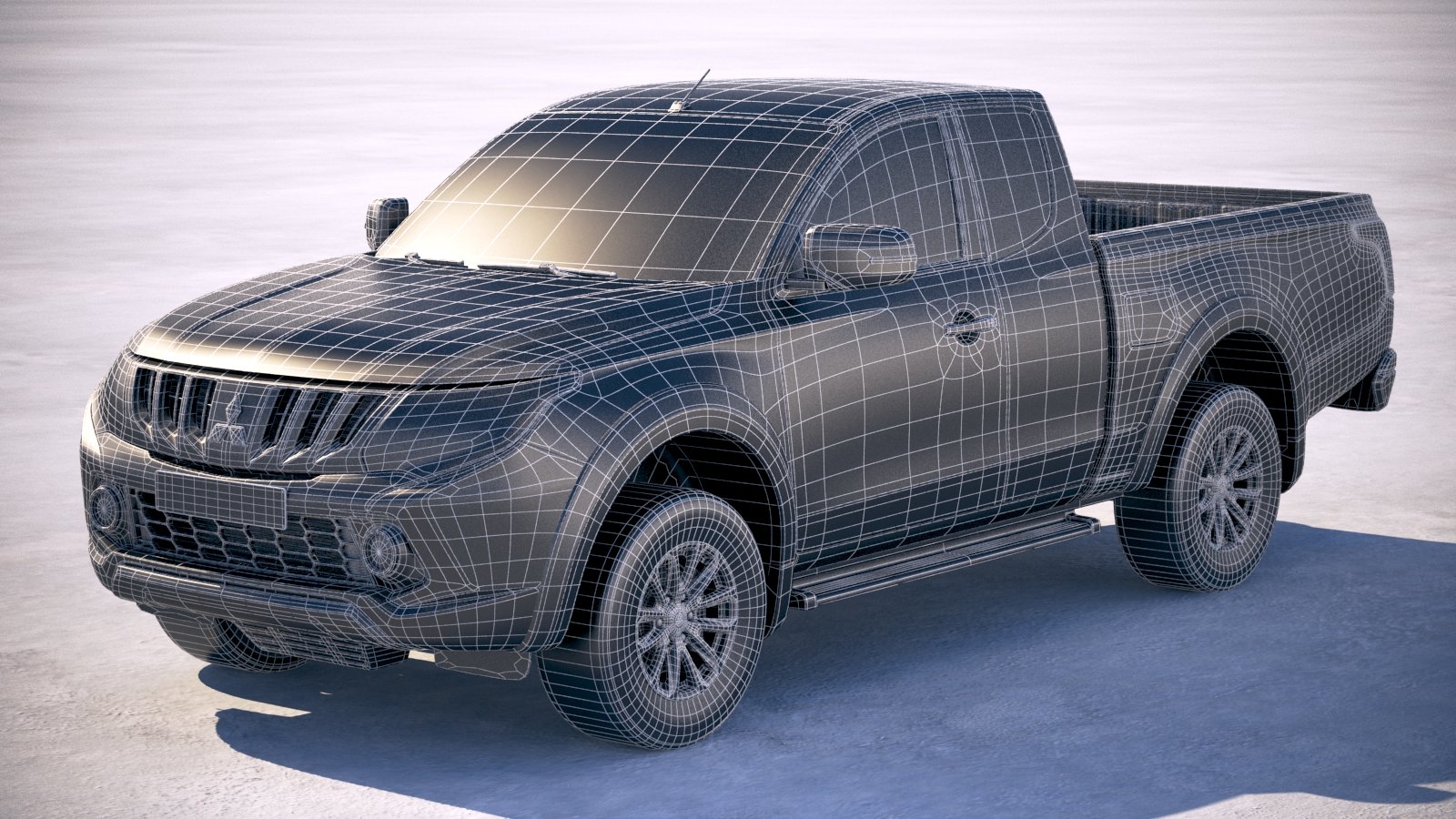 Mitsubishi l200 extended 3D model - TurboSquid 1351362