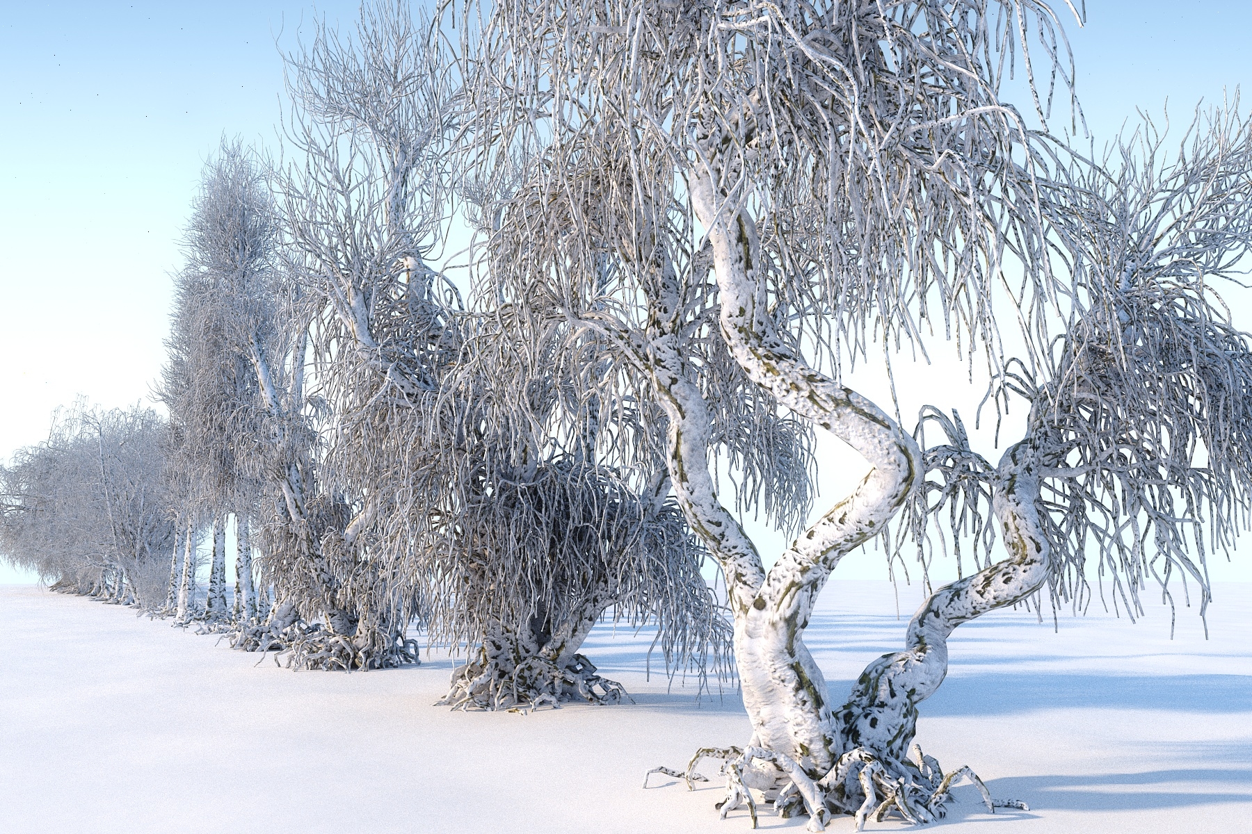 Winter trees hd pack 3D model - TurboSquid 1351517