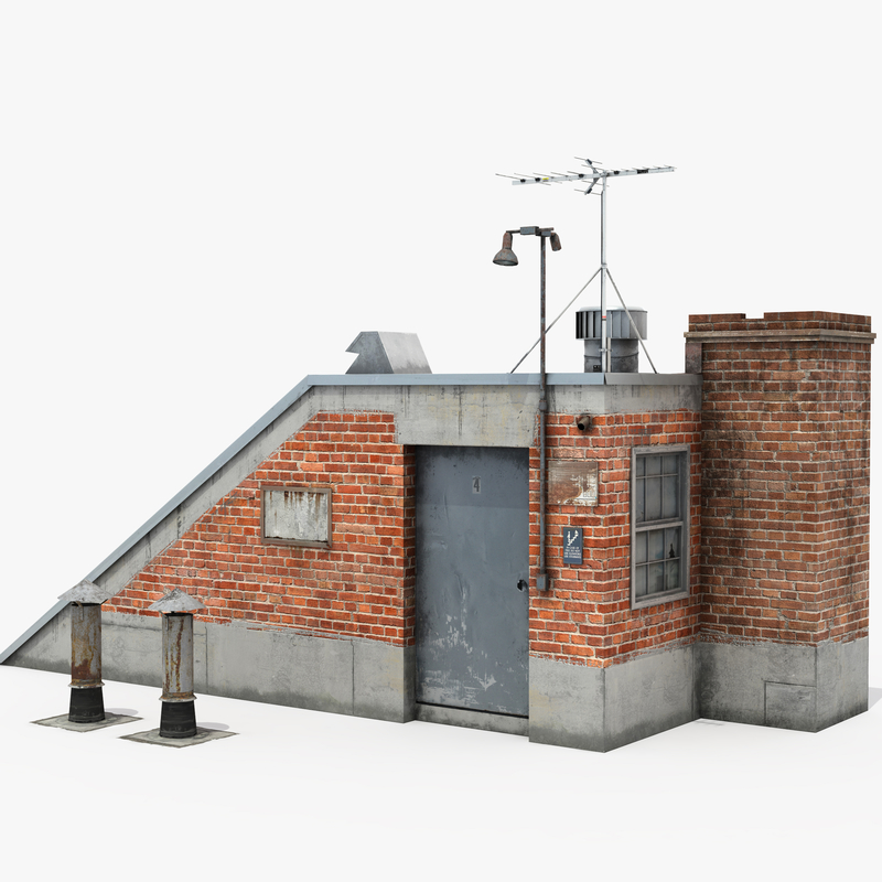 Rooftop access room model - TurboSquid 1351791