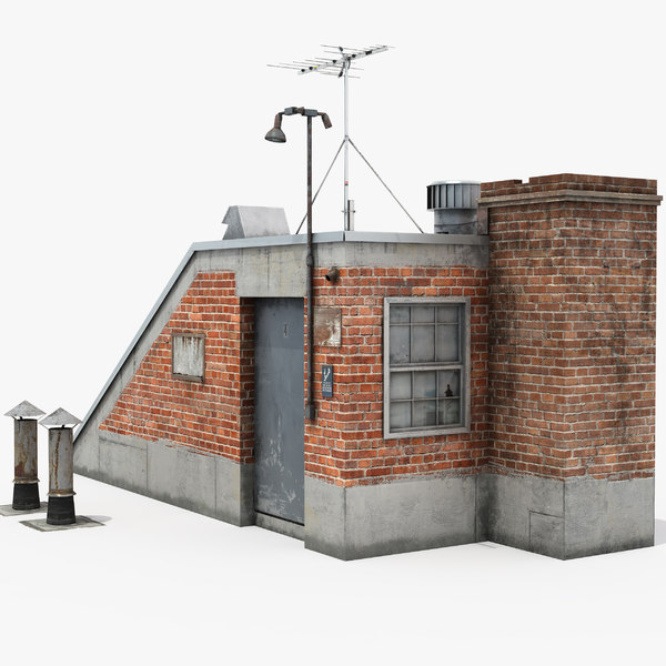 Rooftop access room model - TurboSquid 1351791