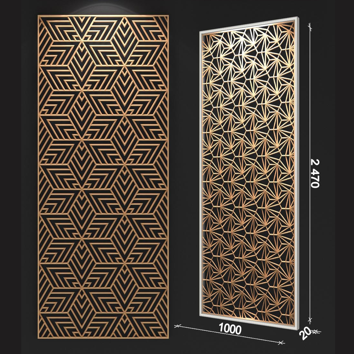 Decorative partitions patterns 3D model - TurboSquid 1351923