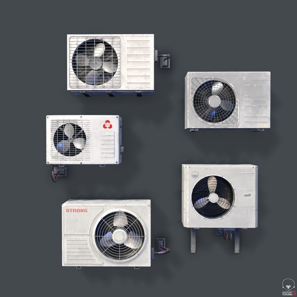 european style air conditioner 3d model