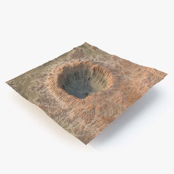 3D crater terrain - 2 model - TurboSquid 1352071