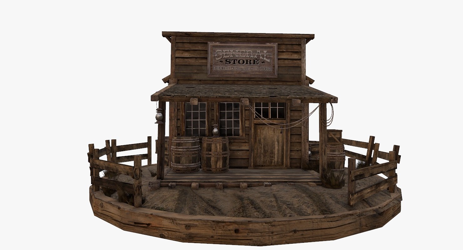 Old west general store model - TurboSquid 1352194