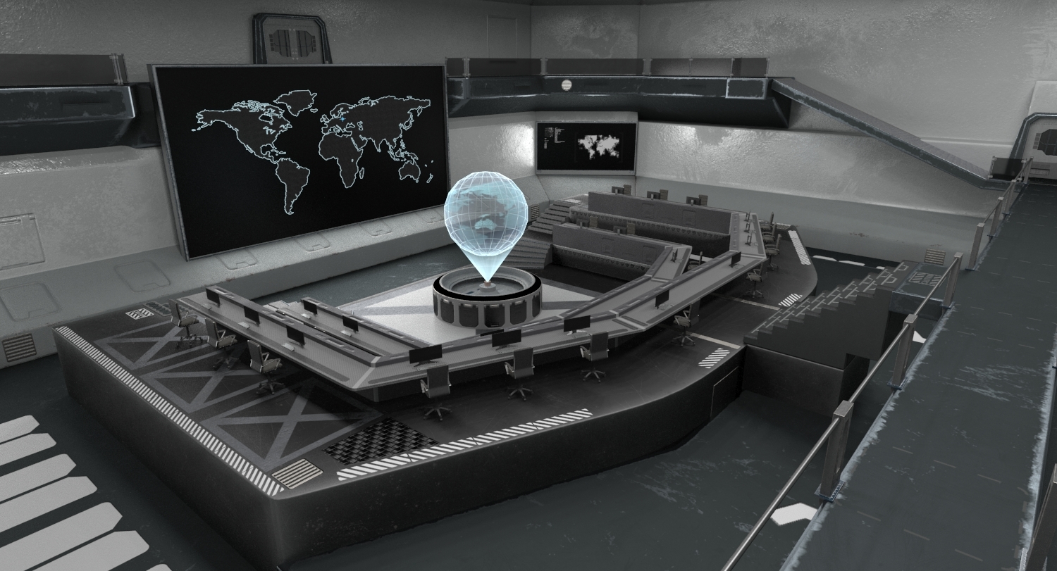 Futuristic control room 3D model - TurboSquid 1347720