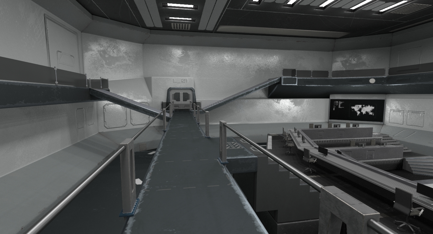 Futuristic control room 3D model - TurboSquid 1347720