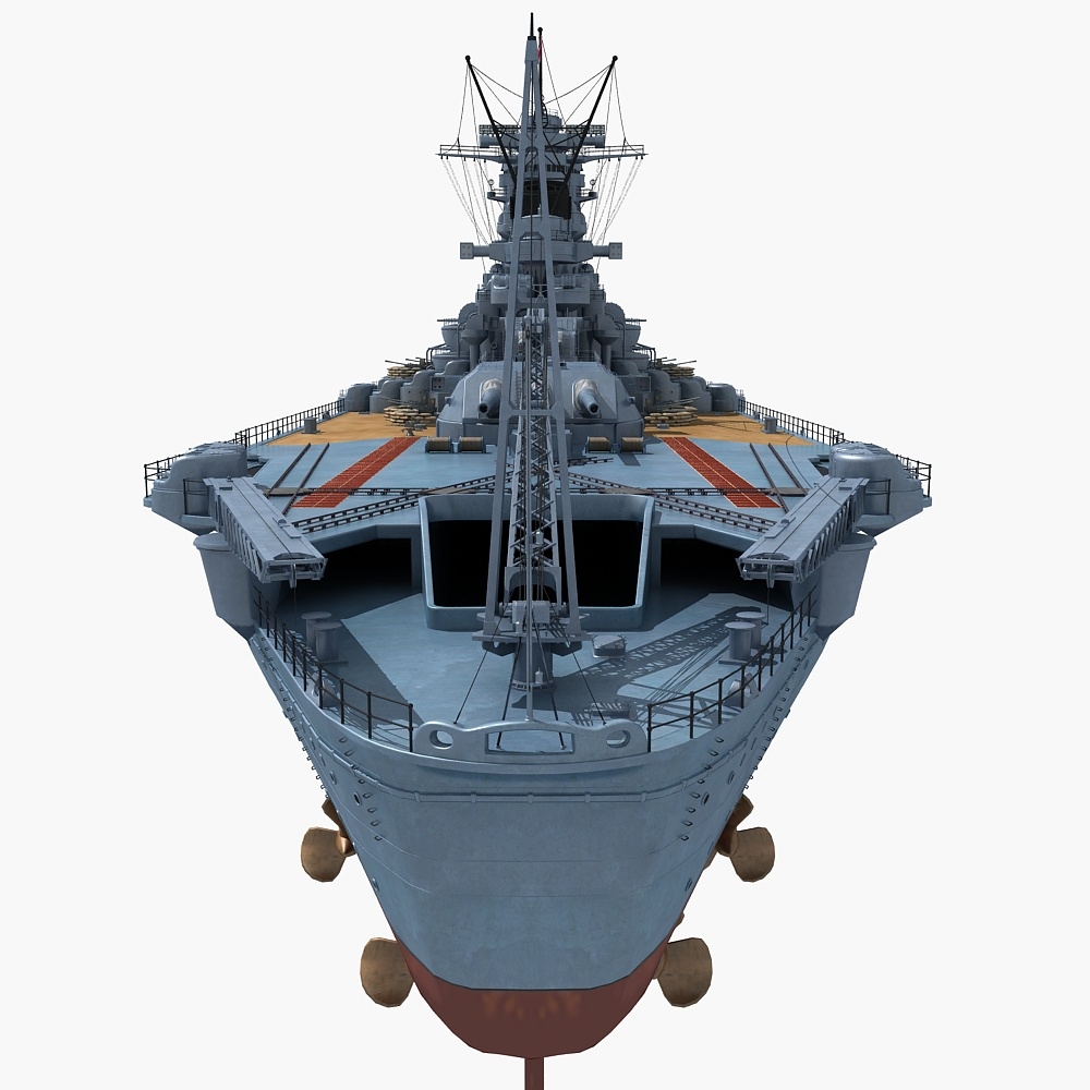 3D japanese battleship yamato musashi - TurboSquid 1352268