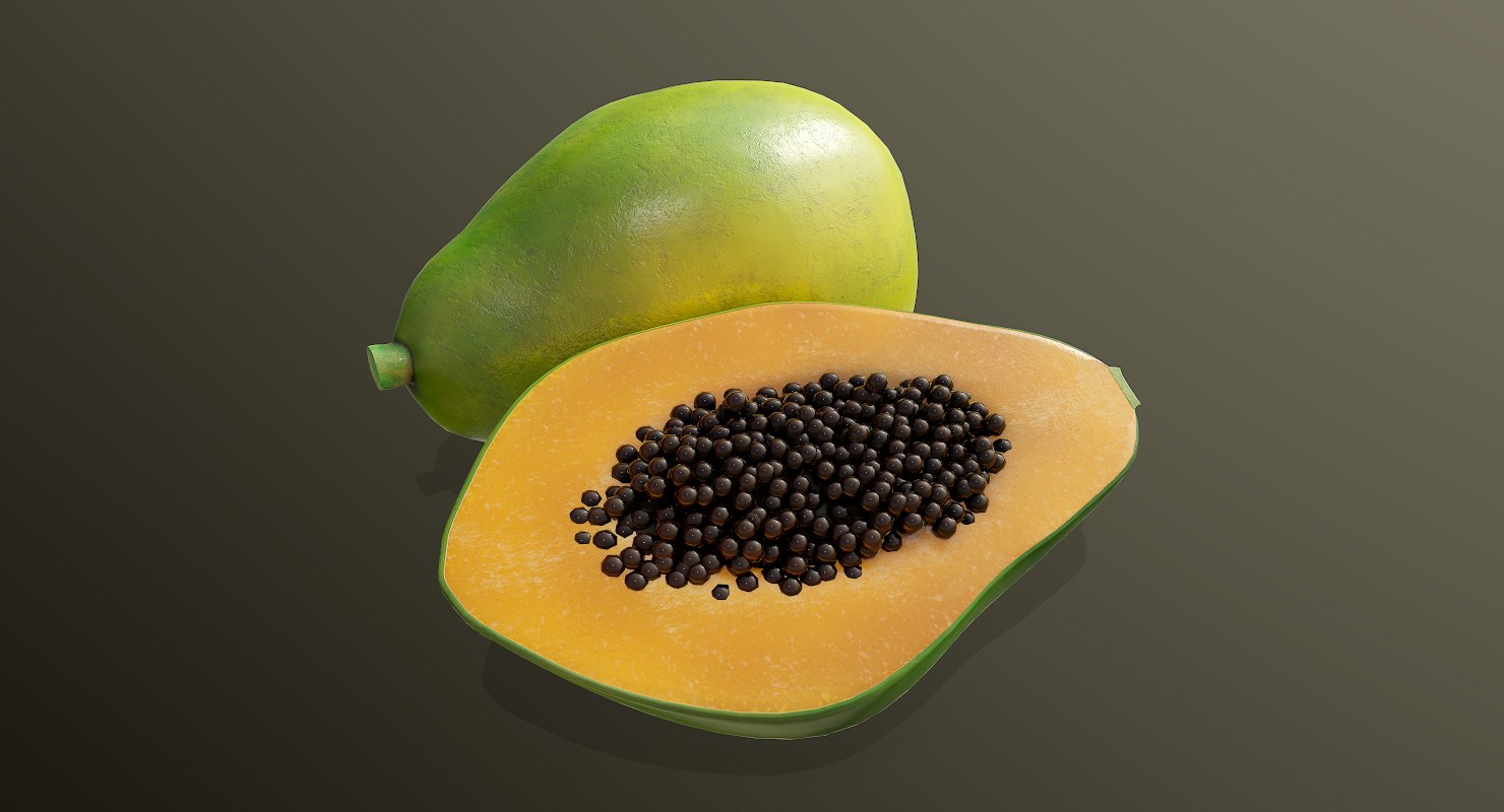 Realistic papaya 3D - TurboSquid 1352280