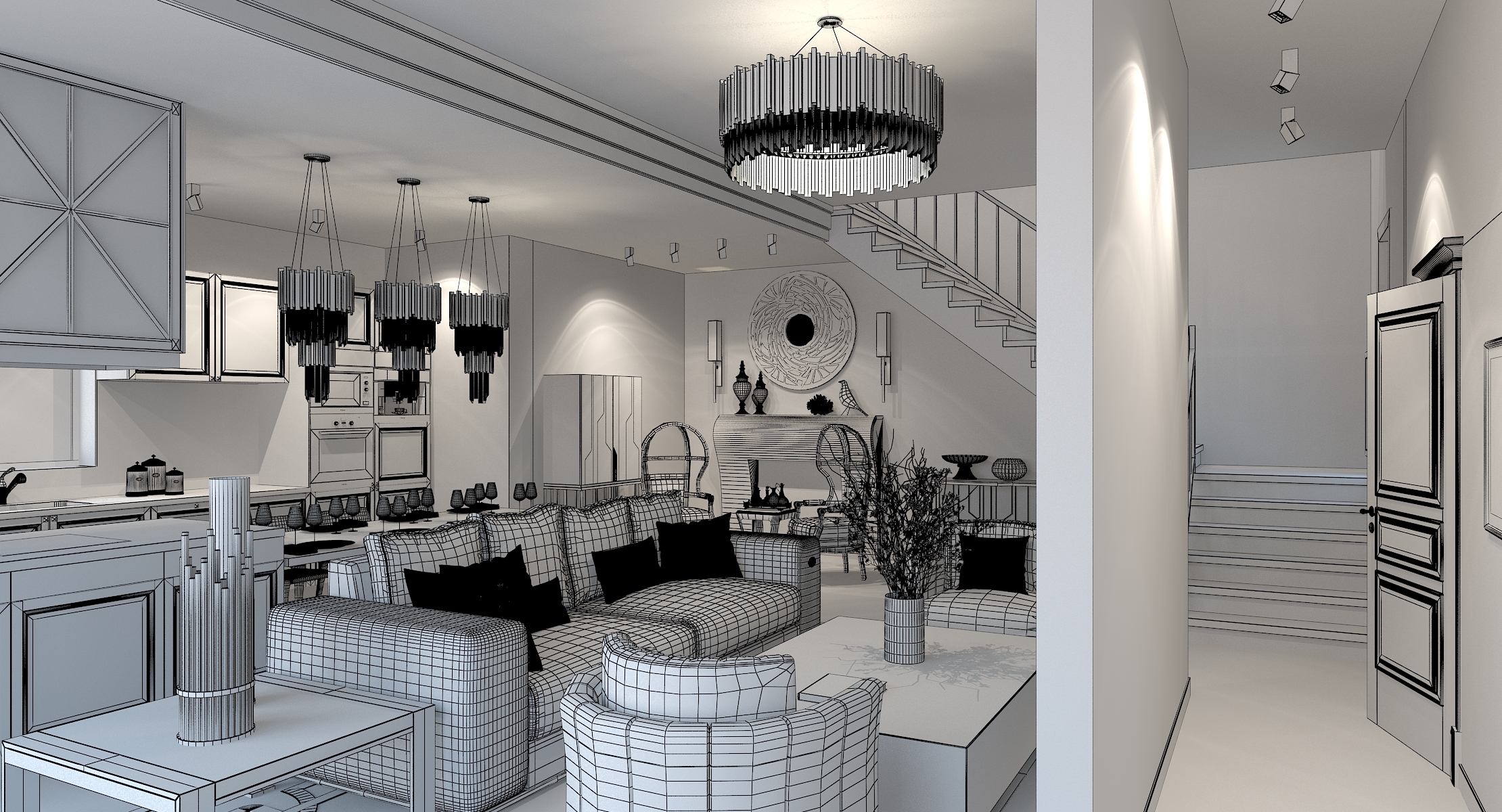 modelo 3d Casa contemporánea con interior - TurboSquid 1352332