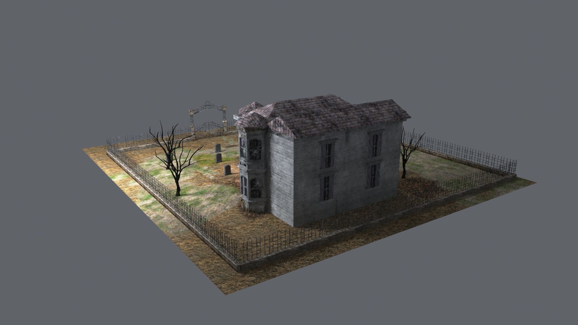 Haunted house model - TurboSquid 1352363