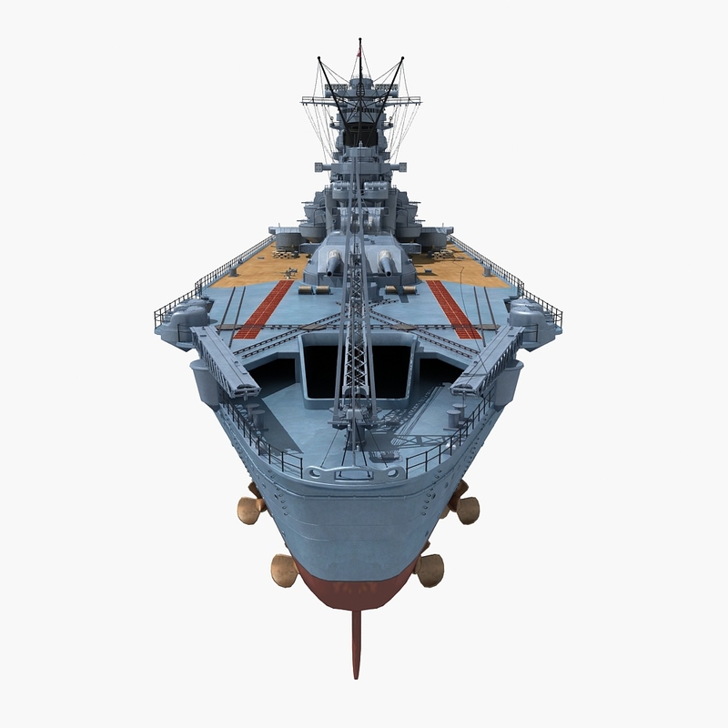 Japanese yamato musashi 1942 3D model - TurboSquid 1352374
