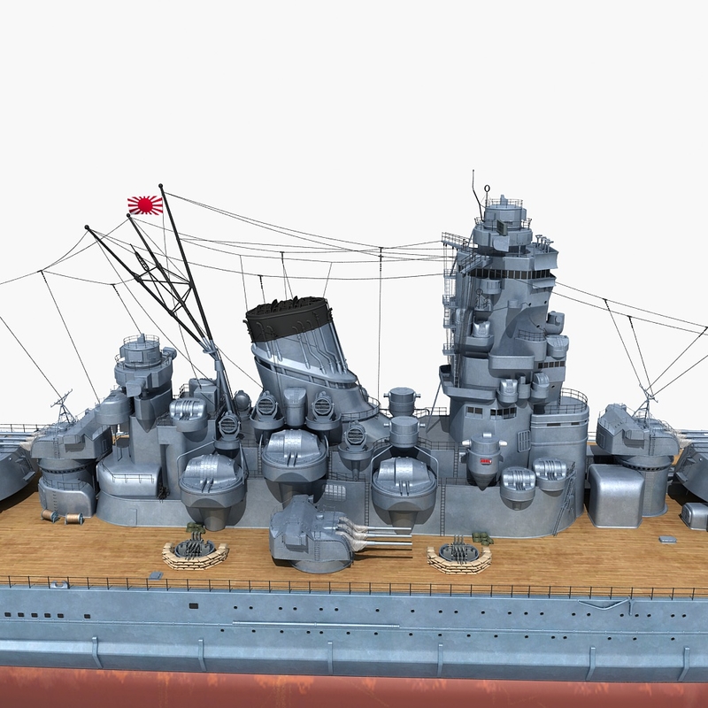 Japanese yamato musashi 1942 3D model - TurboSquid 1352374
