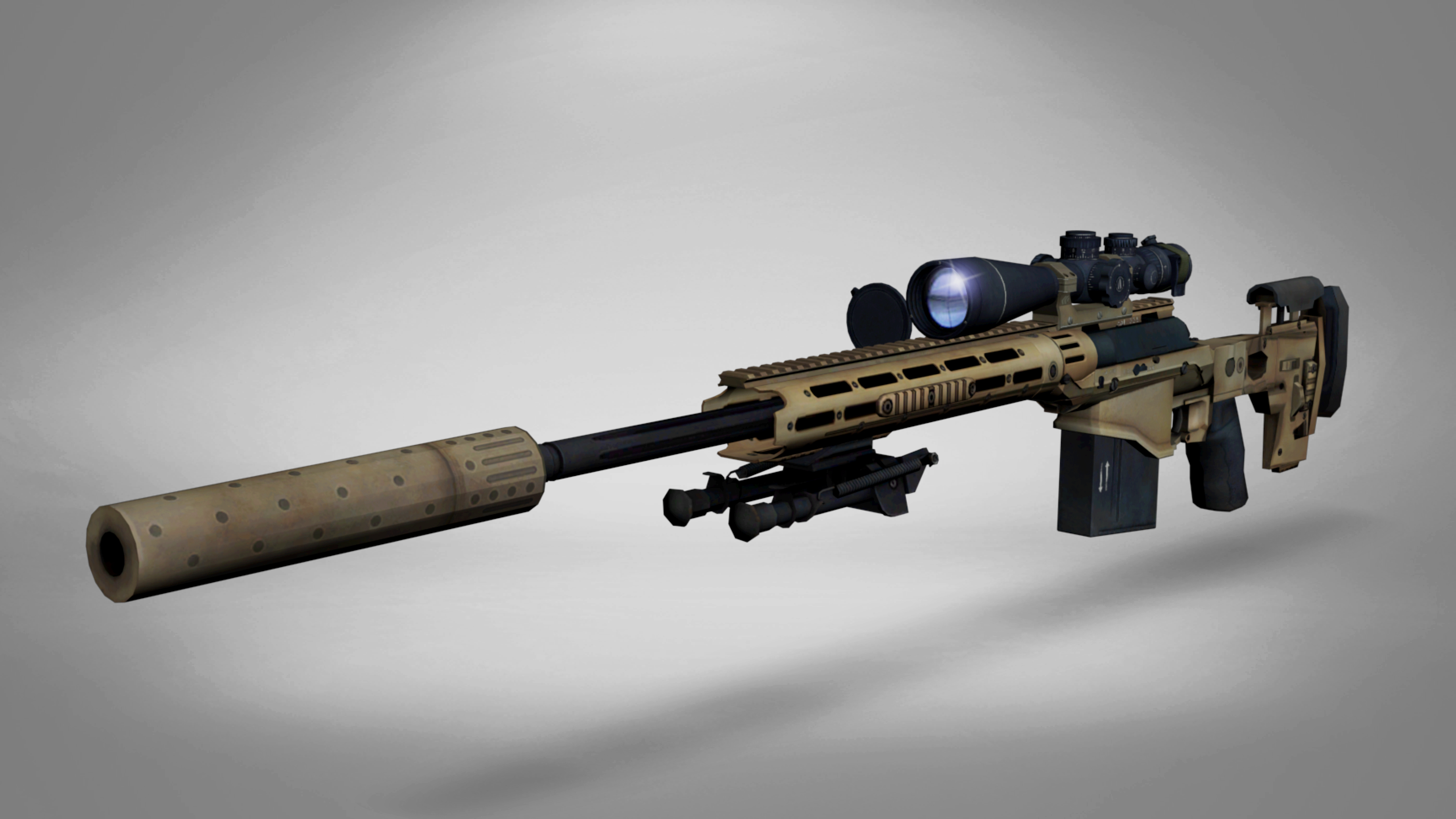 modelo 3d arma de rifle de francotirador modular armas armas armas ...