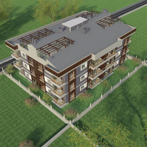 Apartment building revit 3D model - TurboSquid 1358289