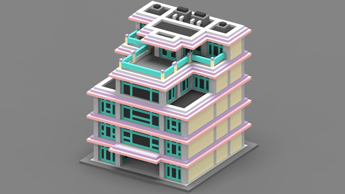 3D voxel house - TurboSquid 1352812