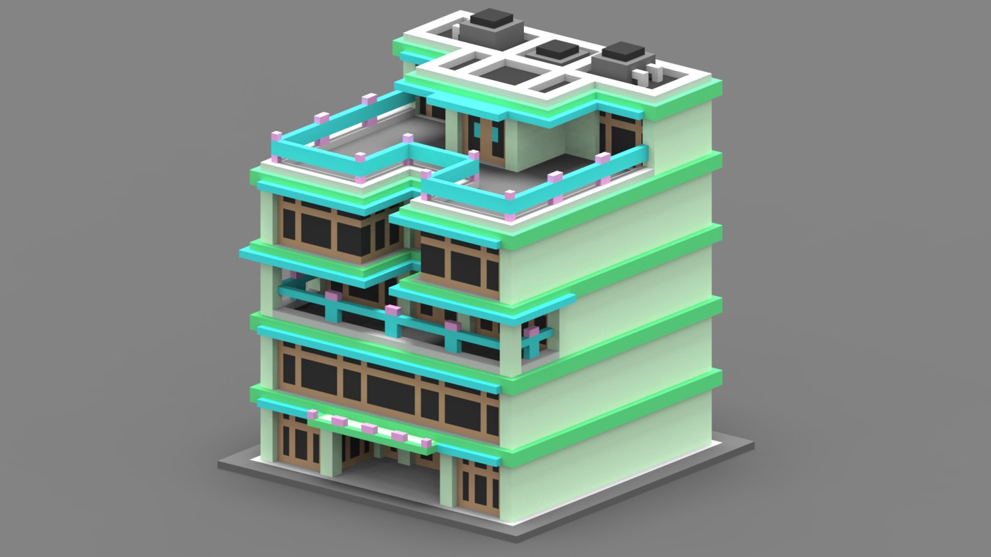 3D voxel house model - TurboSquid 1352813