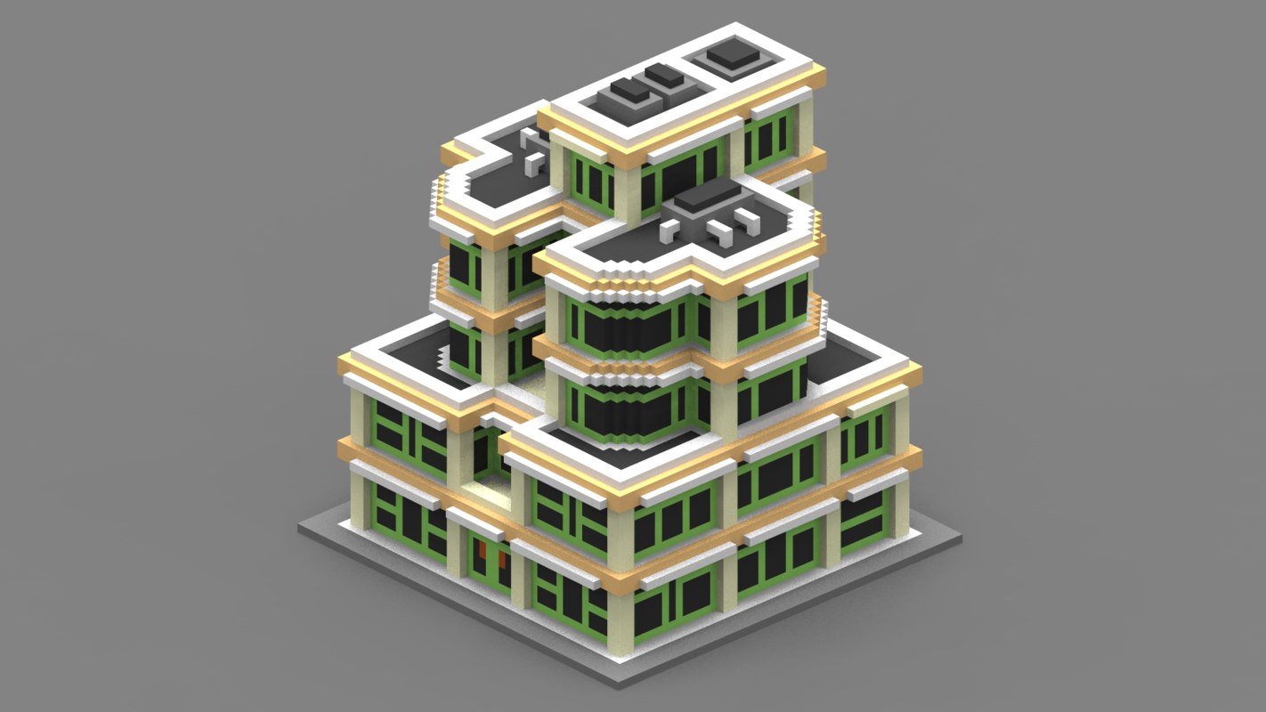 Voxel house 3D - TurboSquid 1352835