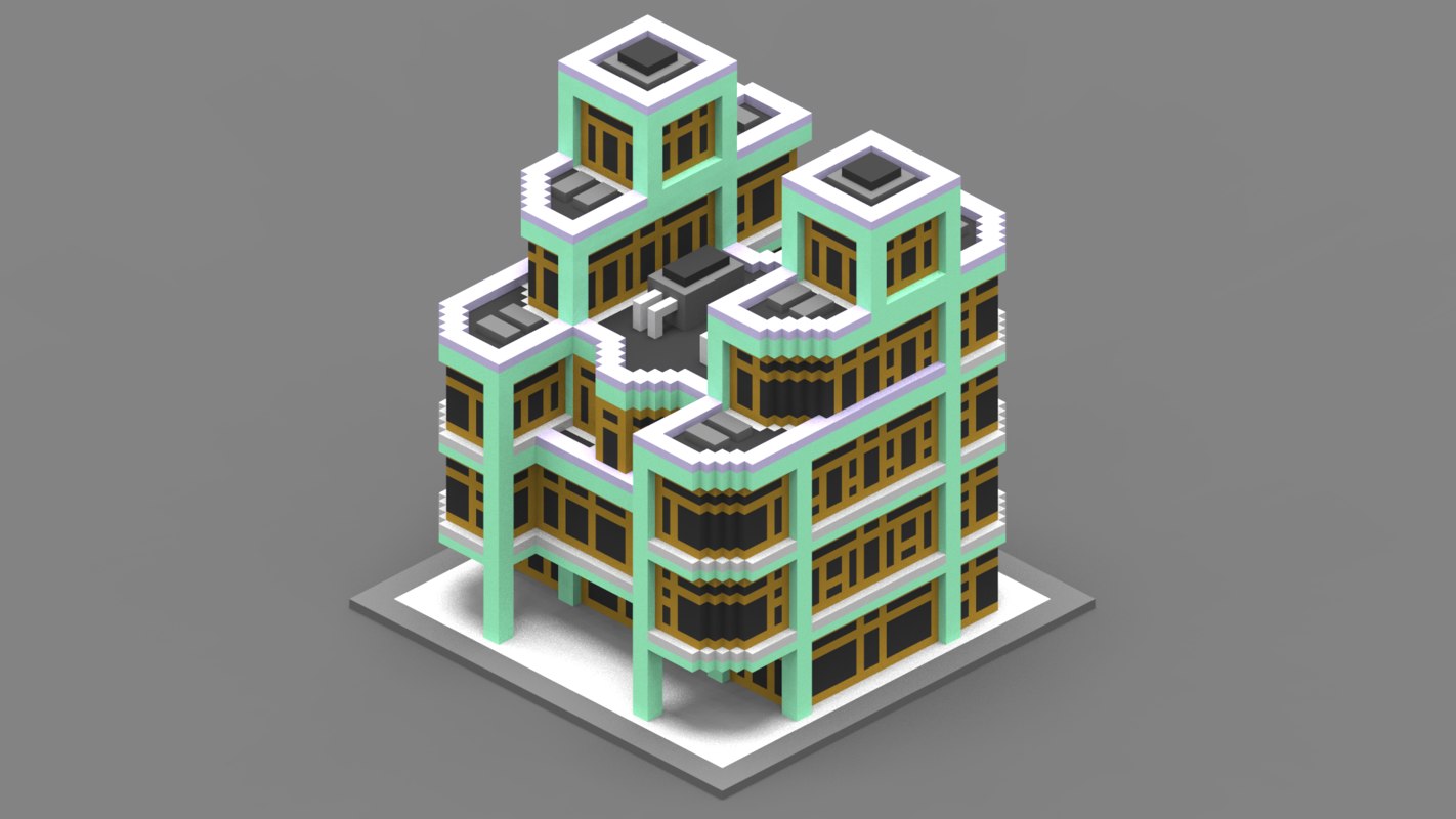 Voxel house 3D model - TurboSquid 1352836