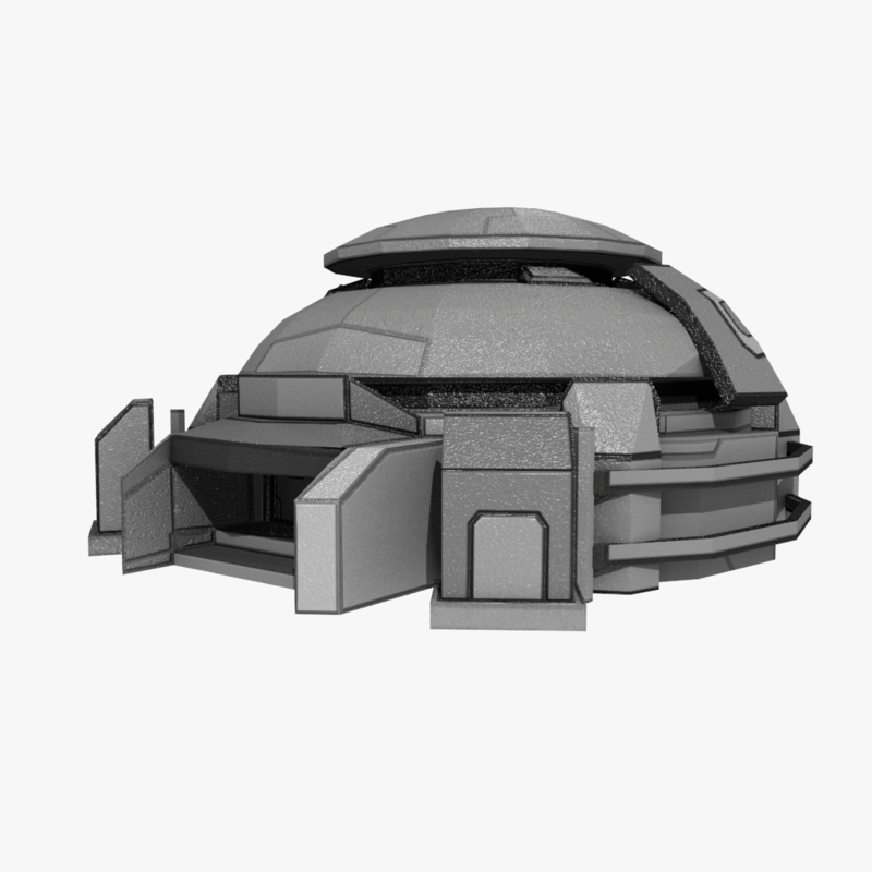 3D sci-fi bunker model - TurboSquid 1352936