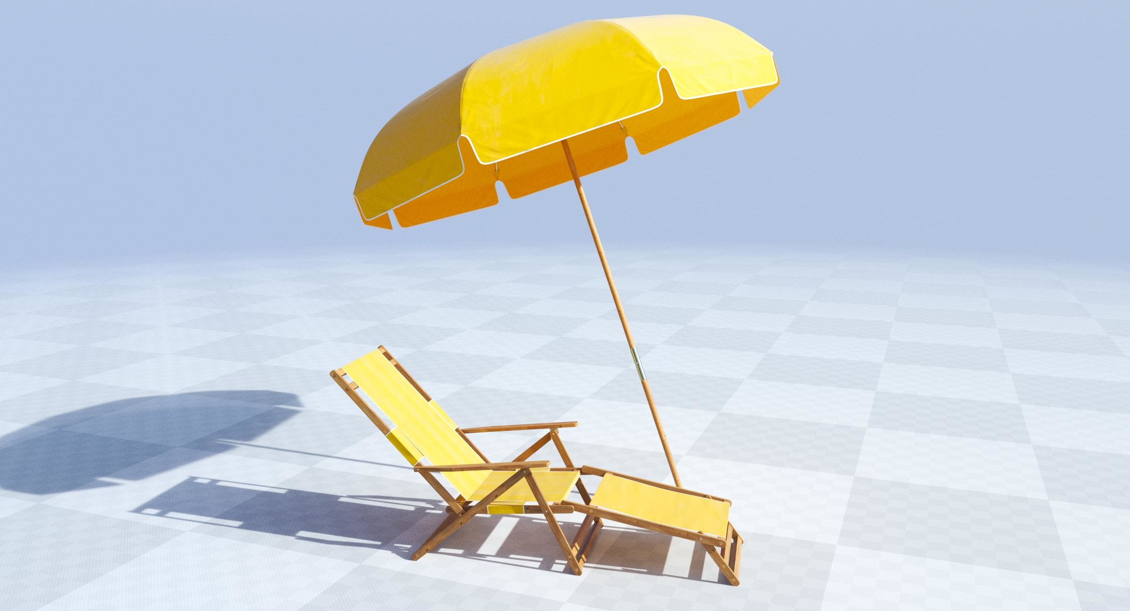 Beach set 3D model - TurboSquid 1353136