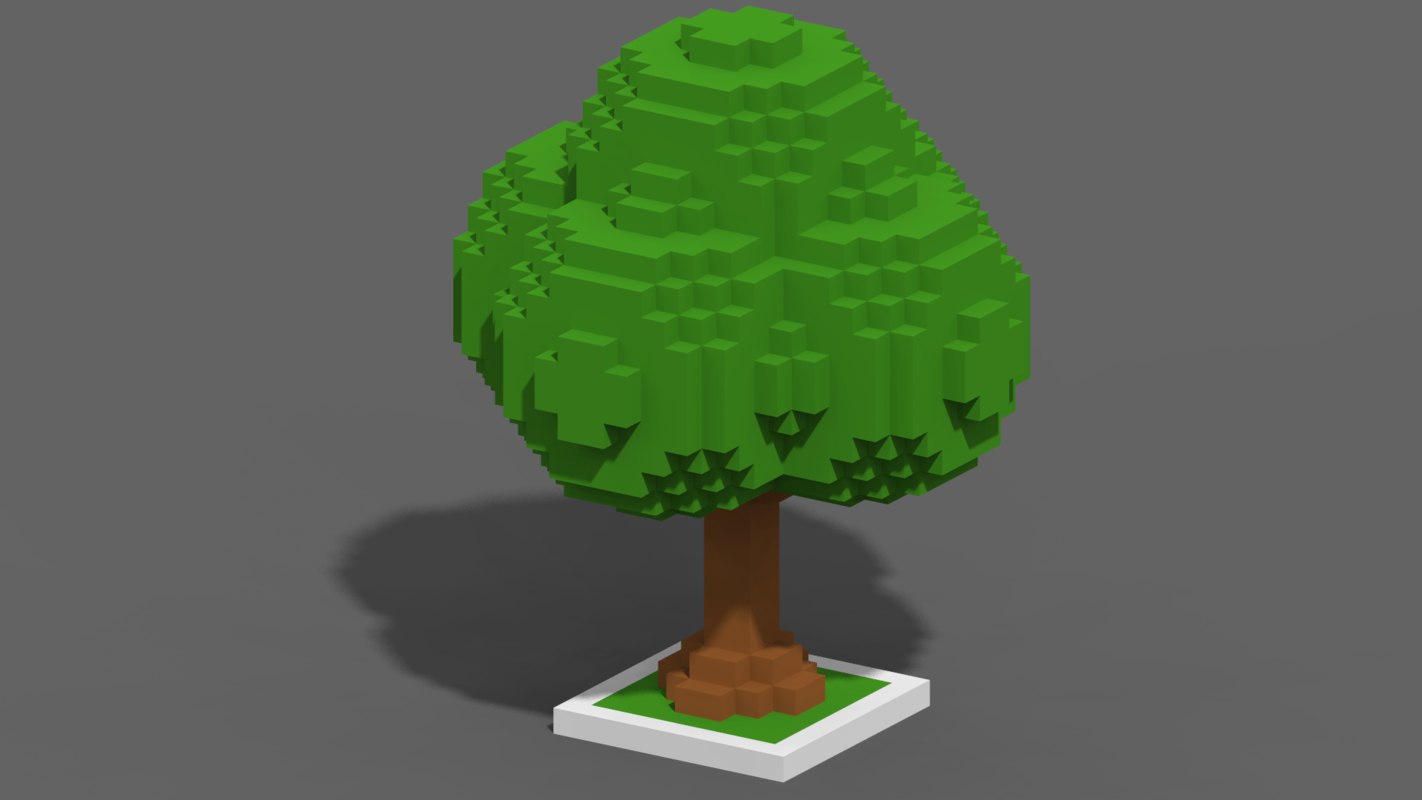 Voxel tree 3D model - TurboSquid 1353197