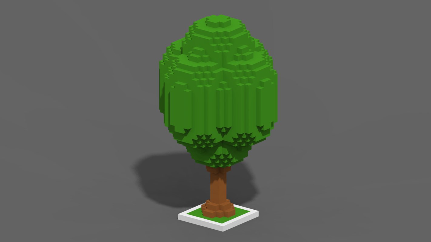 3D voxel tree model - TurboSquid 1353201
