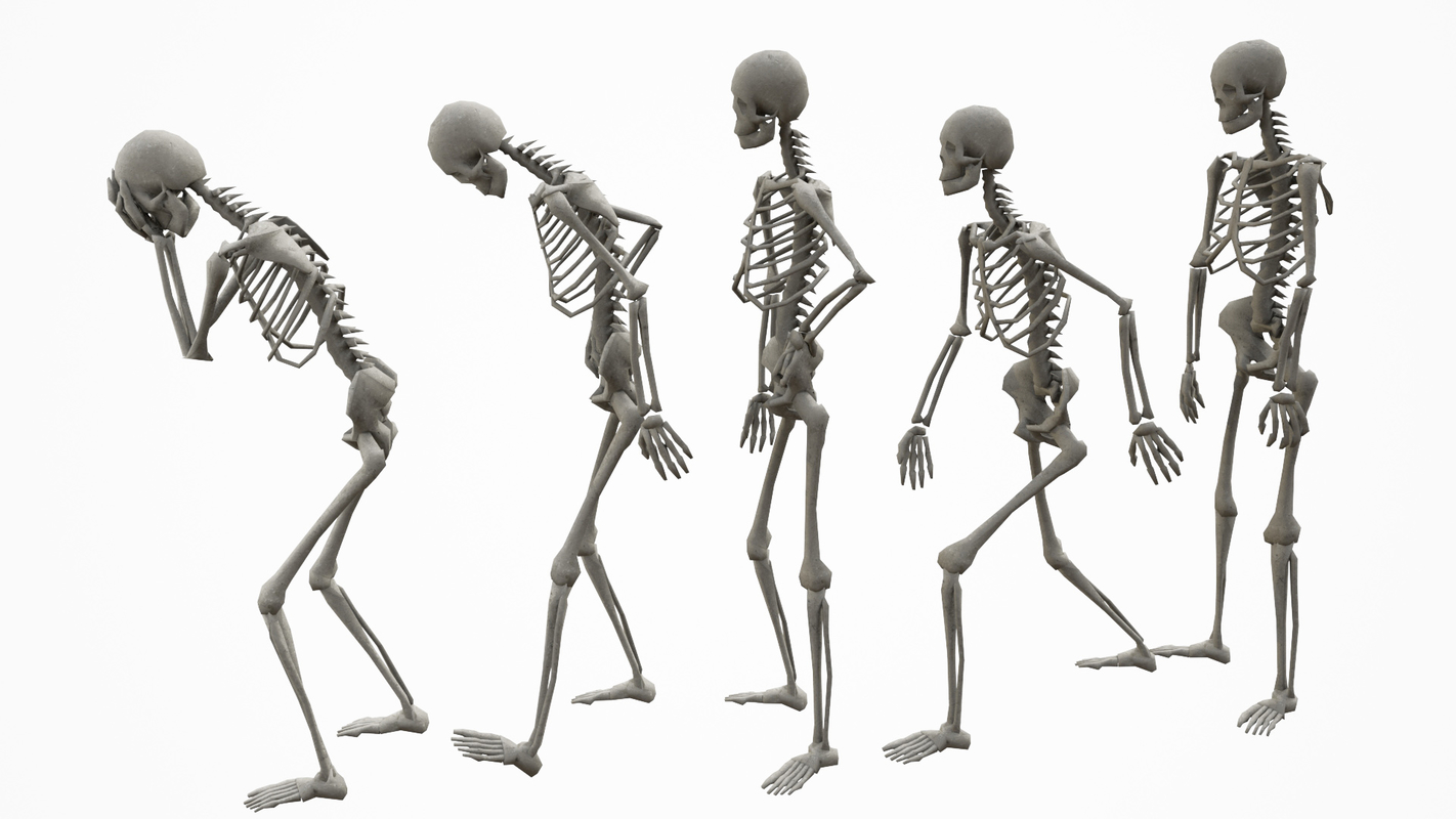 Standing poses low-poly skeletons model - TurboSquid 1353351