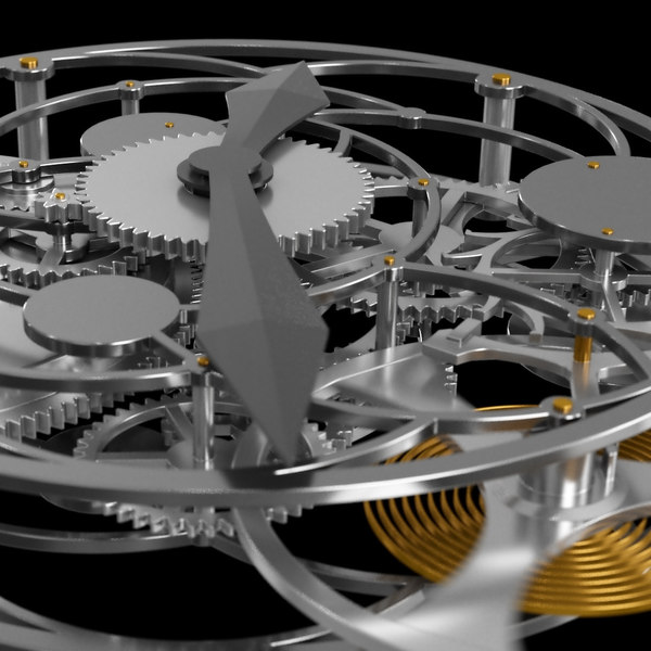 3d model kinds gear mechanical animation