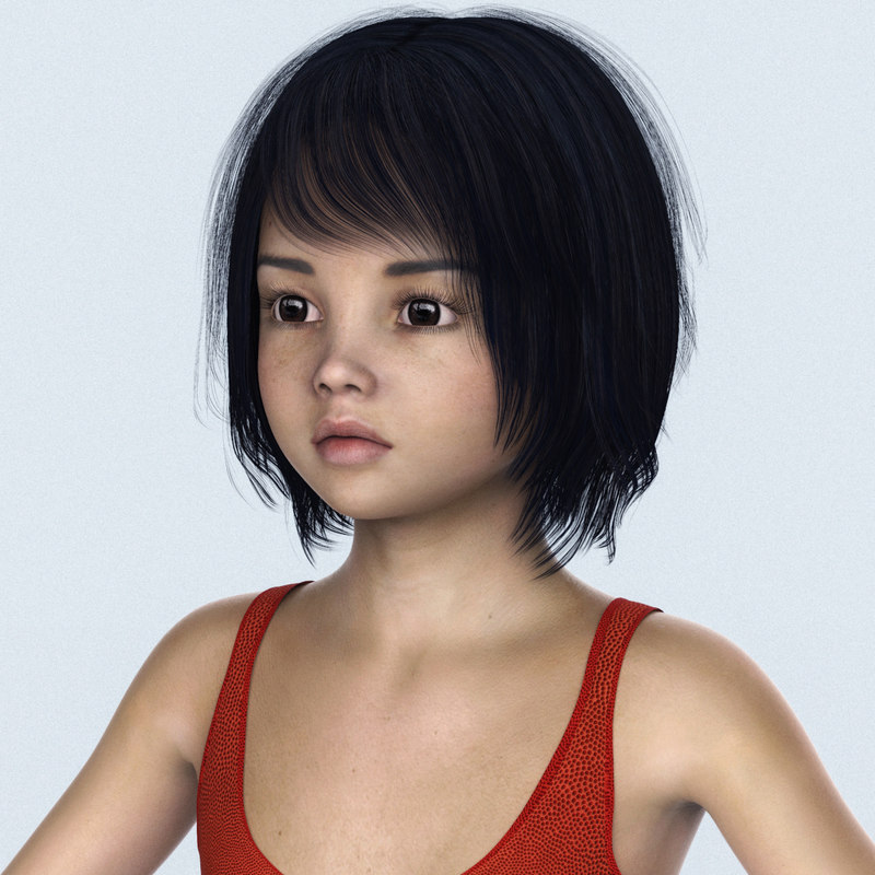 Female child 3D - TurboSquid 1353756