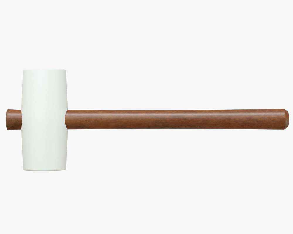 White rubber mallet 3D - TurboSquid 1354290
