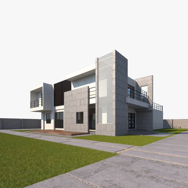 3d modern house model