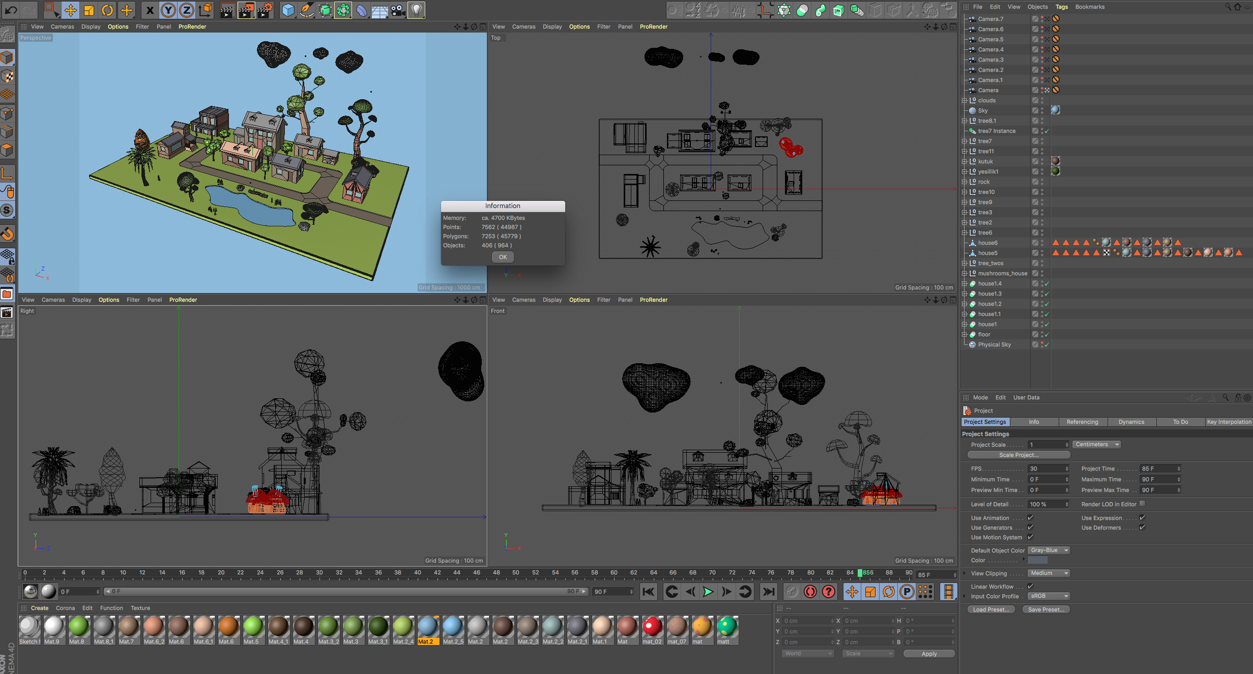 Modeled toon town cartoon trees 3D model - TurboSquid 1354774