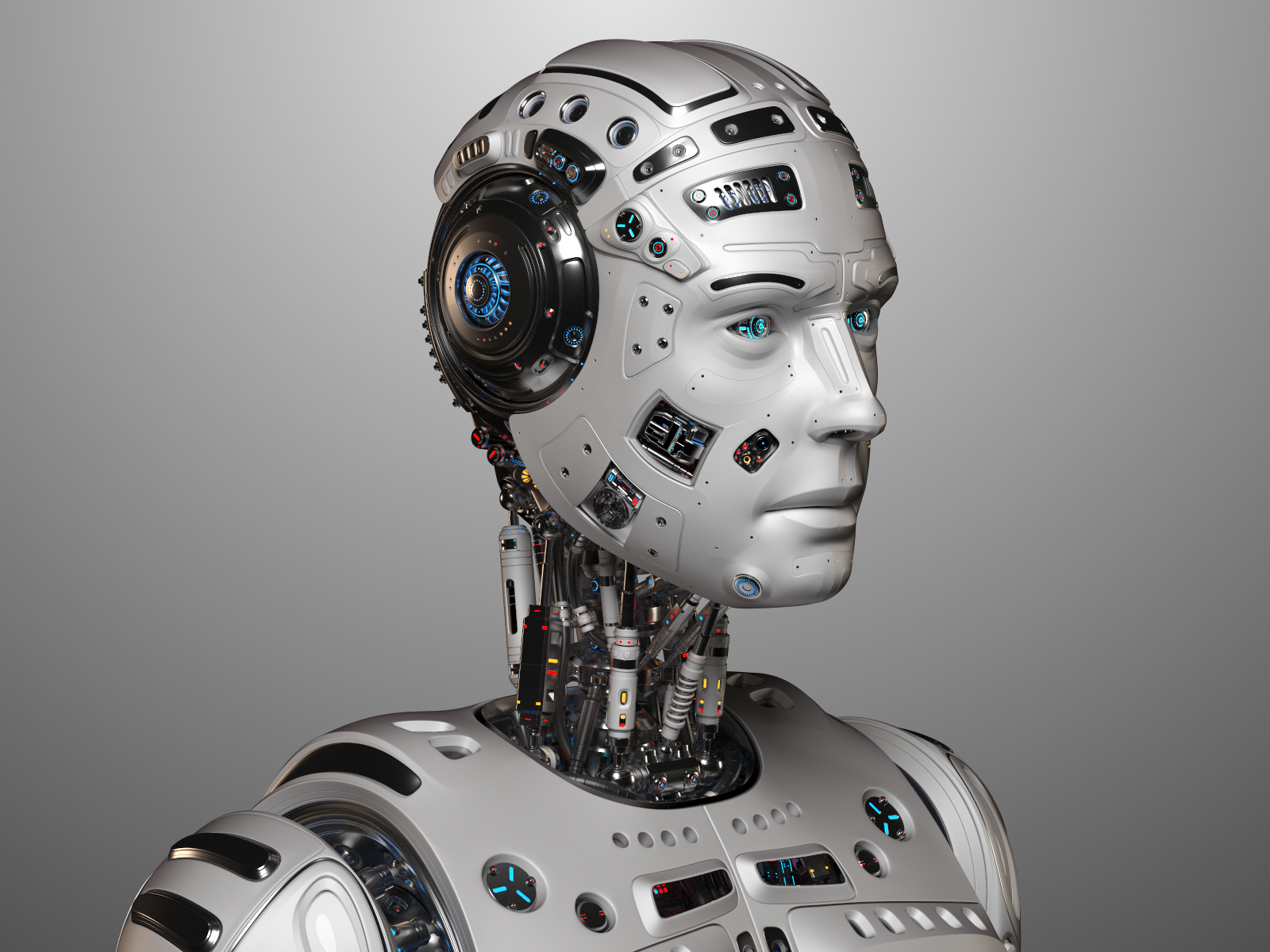 Homem robô futurista costurado Modelo 3D - TurboSquid 1354823