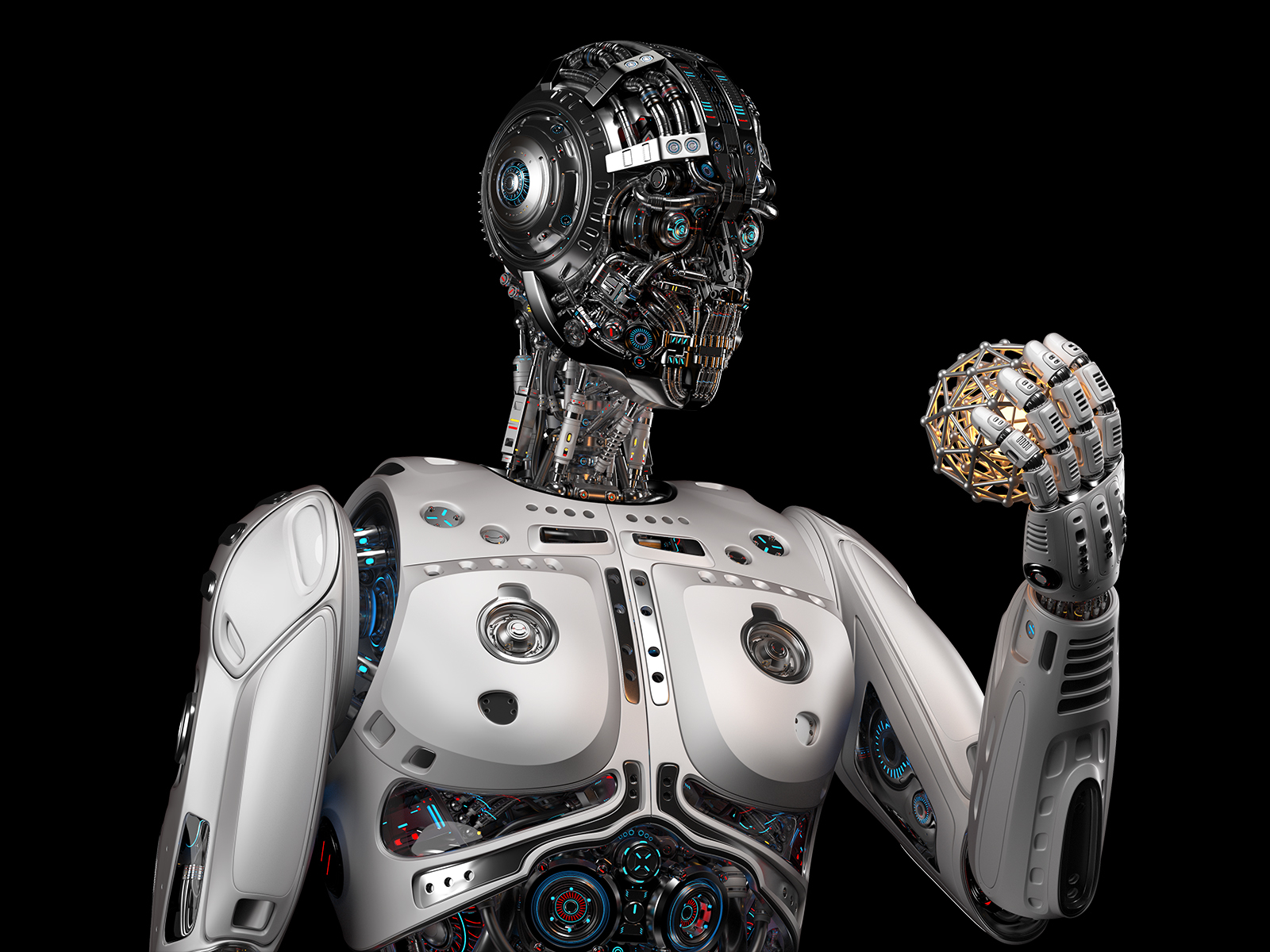 Homem robô futurista costurado Modelo 3D - TurboSquid 1354823