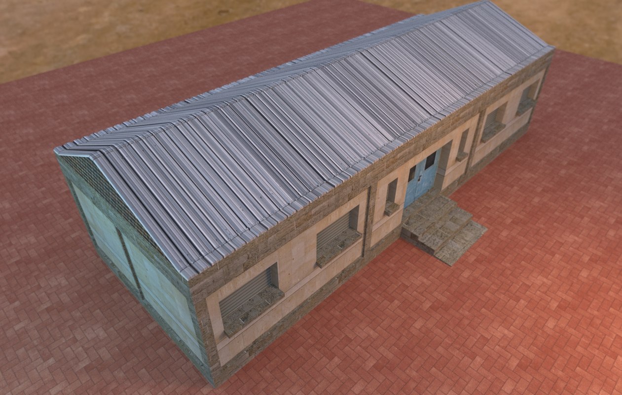 Military base building model - TurboSquid 1354850