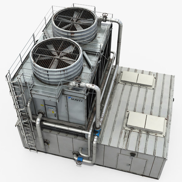 rooftop cooling tower 3d model