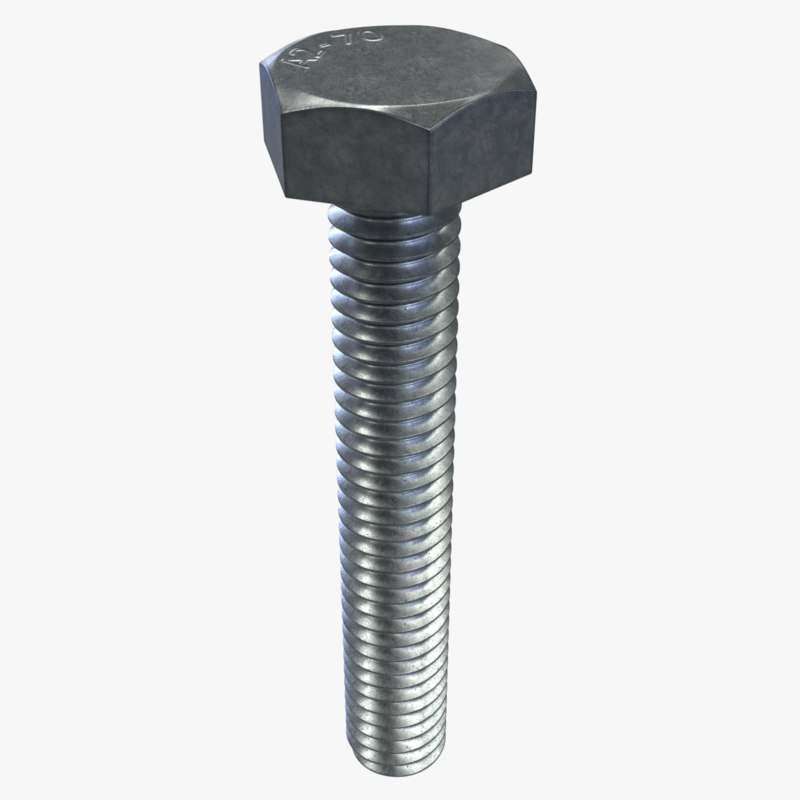 3D hex bolt m4x25 - TurboSquid 1355160