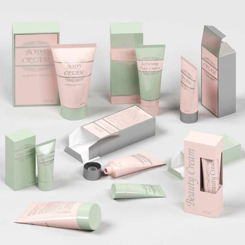 Creams set box 3D model - TurboSquid 1355250