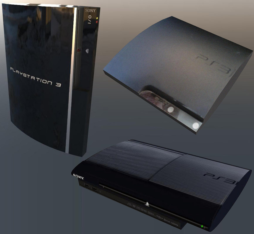 Ps3 Fat Slim Superslim 3D Model TurboSquid 1355262