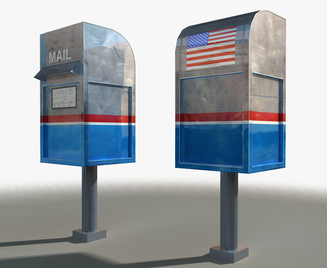 GENERIC Mail Box (미국 스타일) 3D 모델 - TurboSquid 1355452