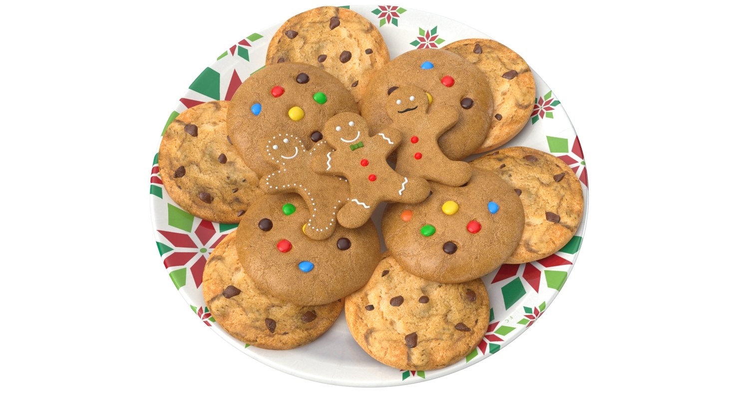 3D model cookies plate - TurboSquid 1355689