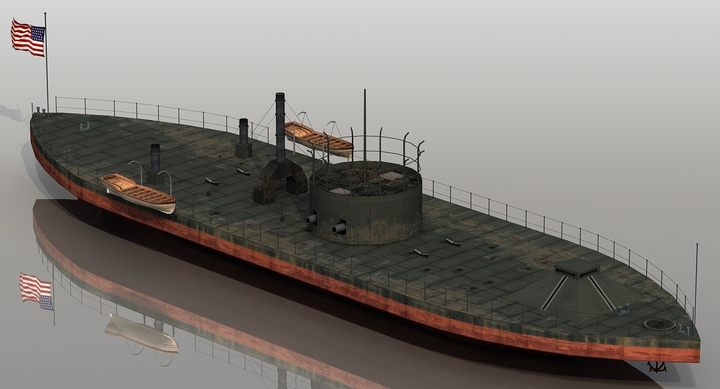 Uss monitor 3D model - TurboSquid 1355785