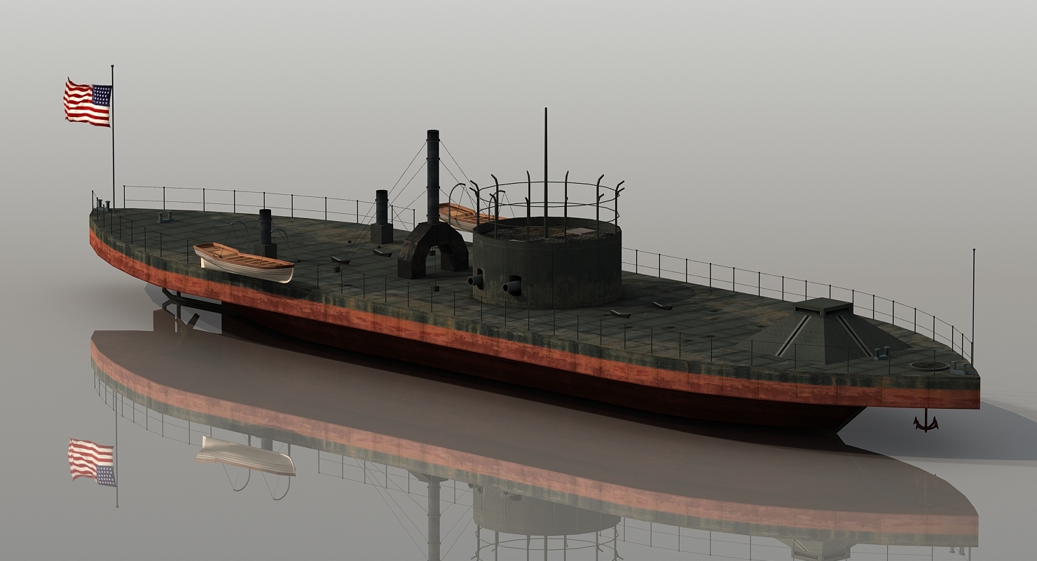 Uss monitor 3D model - TurboSquid 1355785