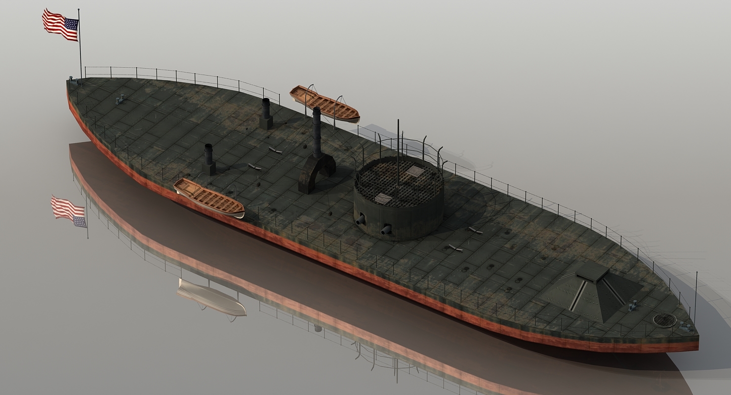 Uss monitor 3D model - TurboSquid 1355785