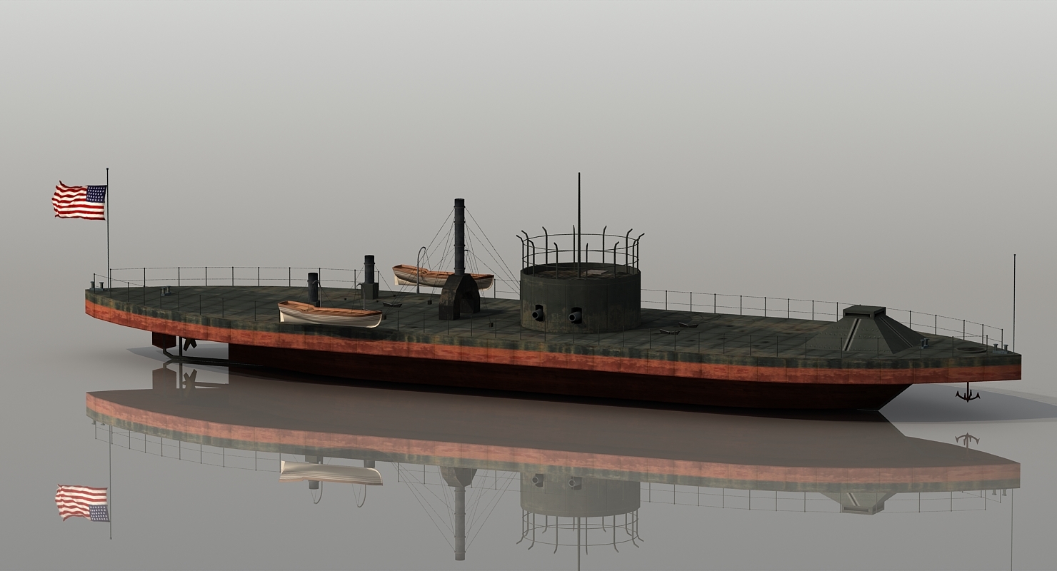 Uss monitor 3D model - TurboSquid 1355785