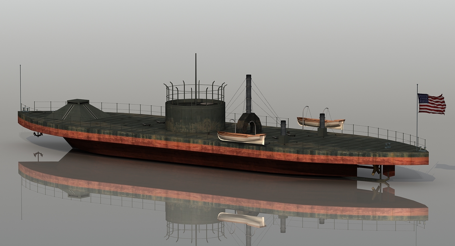 Uss monitor 3D model - TurboSquid 1355785