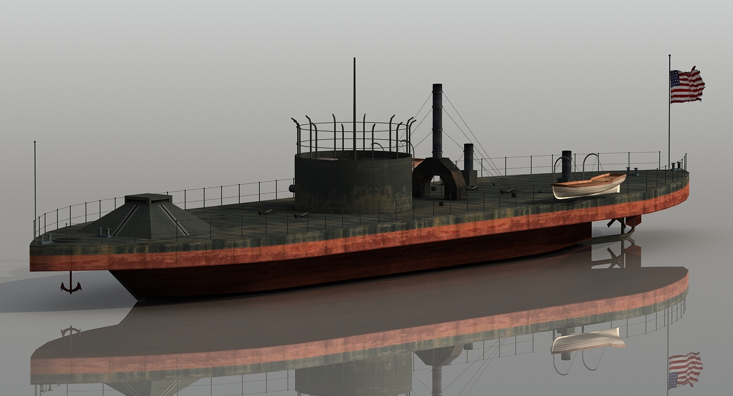 Uss monitor 3D model - TurboSquid 1355785