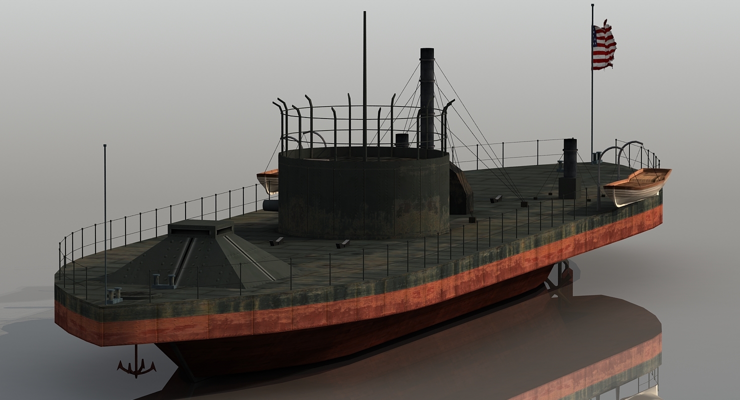 Uss monitor 3D model - TurboSquid 1355785