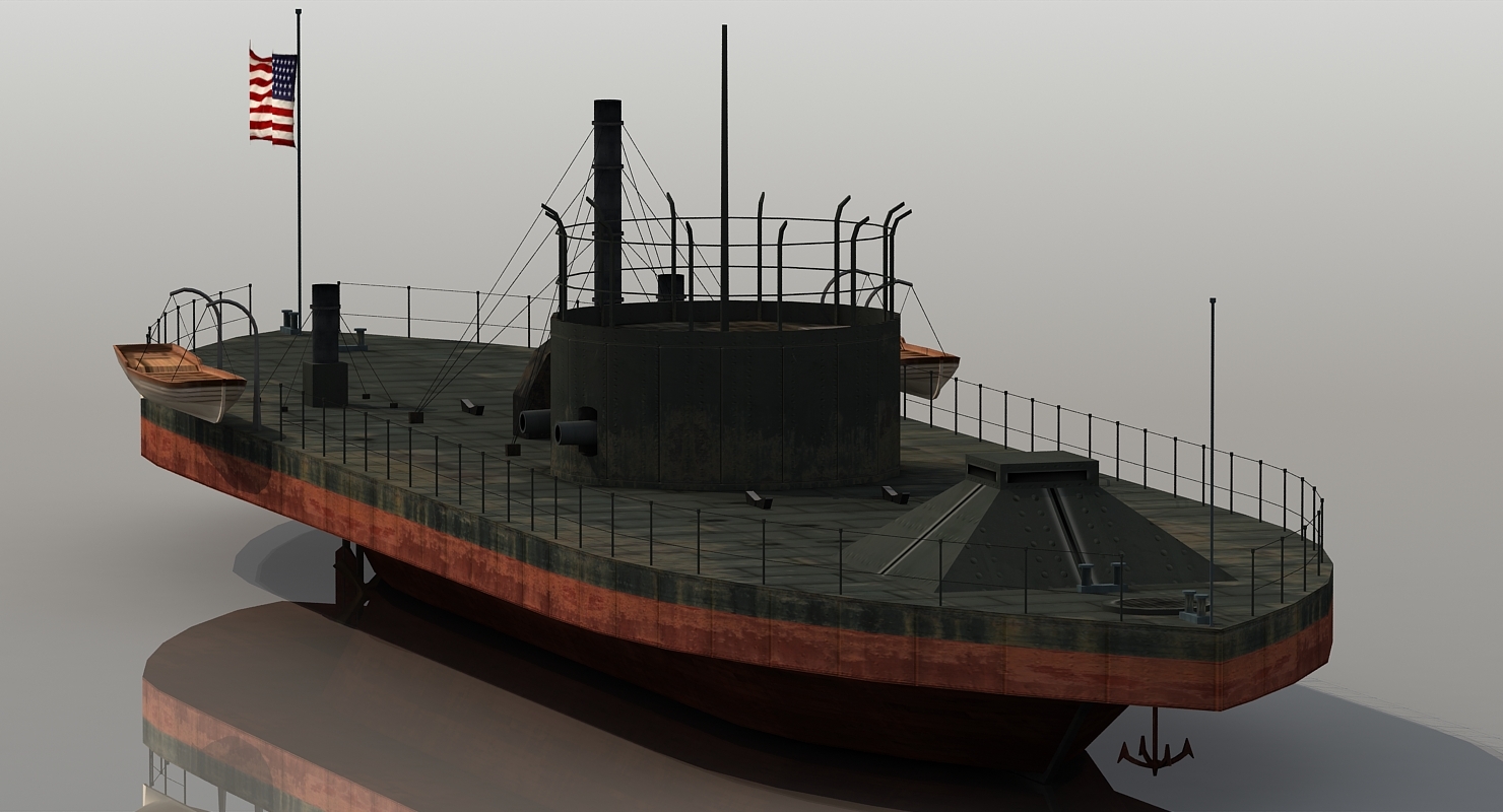 Uss monitor 3D model - TurboSquid 1355785