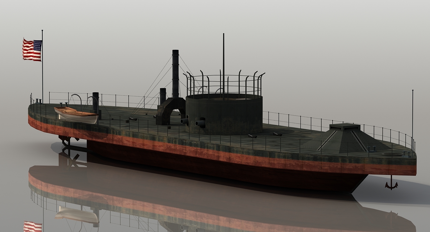 Uss monitor 3D model - TurboSquid 1355785
